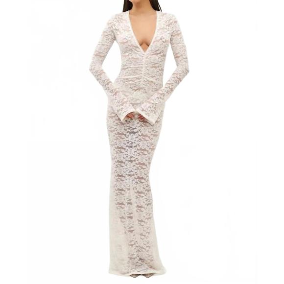 Bananhot | Dresses | New Bananhot Tyler Maxi Dress In Cream Lace | Poshmark
